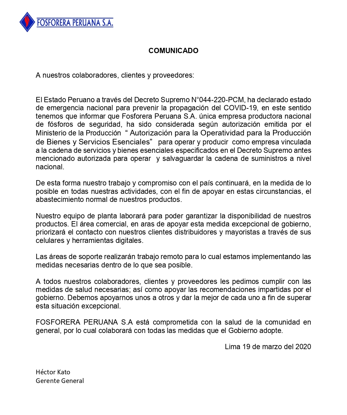 Fosforera Peruana S.A.